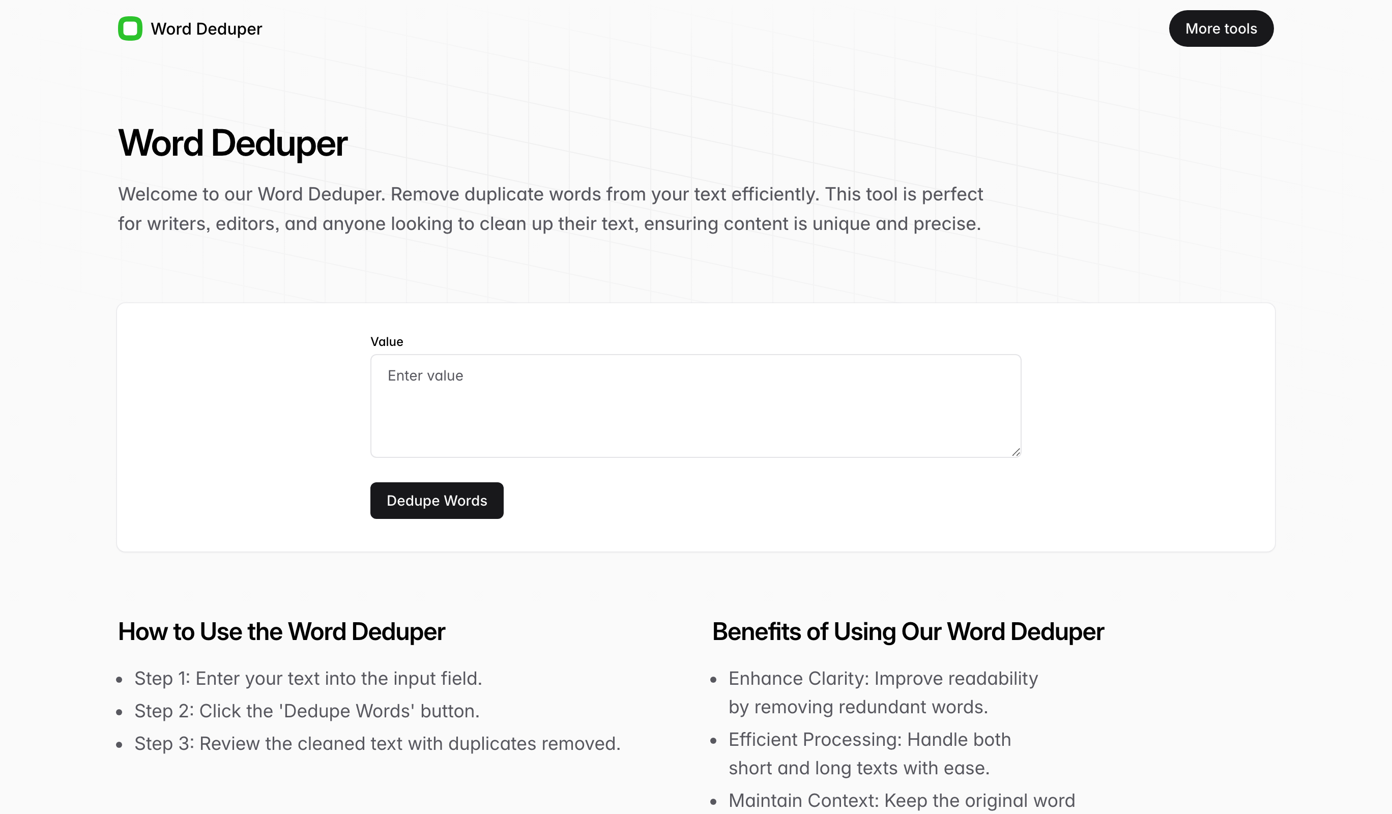 Word Deduper – Remove Duplicate Words Efficiently